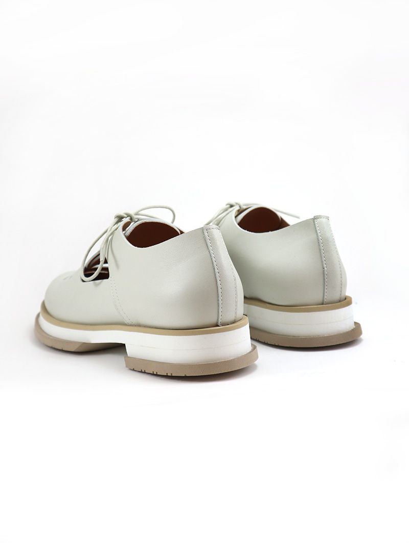 Zapatos para plantillas de cordones en blanco roto